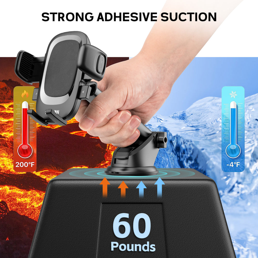 Tough On Universal 3 in 1 Car Phone Mount Holder with Dashboard, Air V